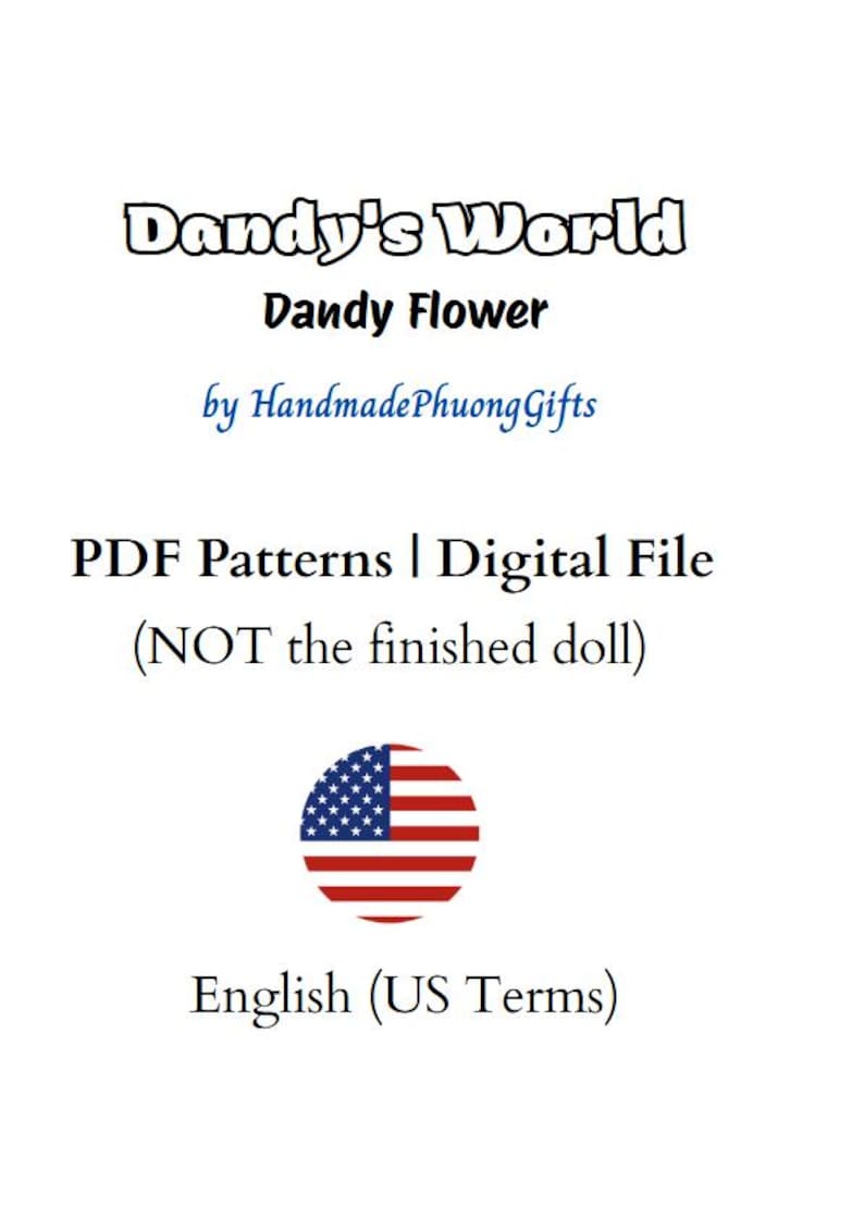 Dandy's Flower Crochet Pattern: Amigurumi Plush Toy (PDF Pattern) - Etsy