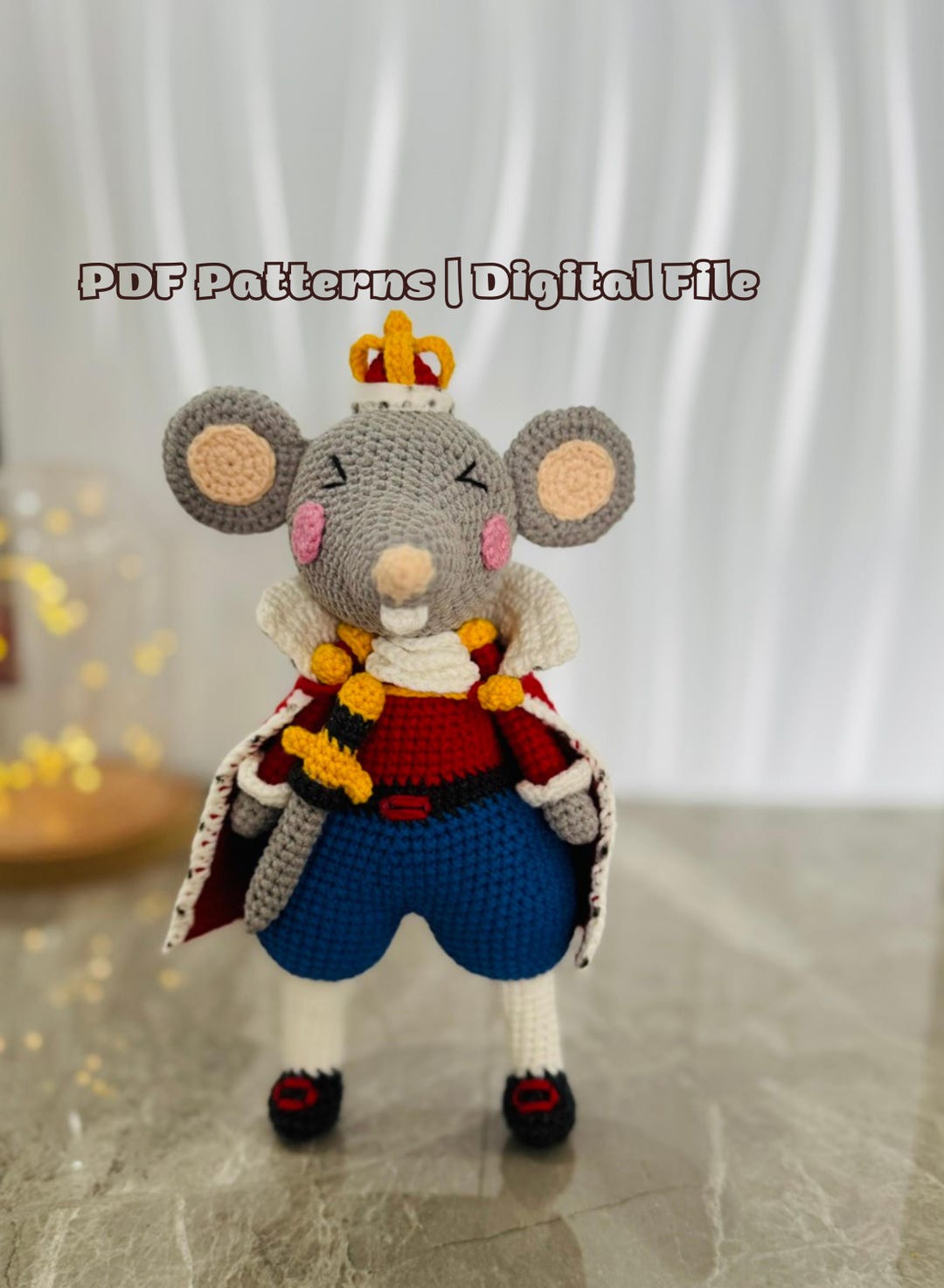 Nutcracker Mouse King Amigurumi Pattern – Royal Mouse Crochet Toy ...