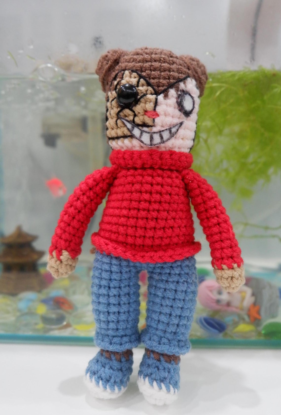 Handmade Crochet Twiddlefinger Inspired Bear | FNF Amigurumi Plush Doll ...