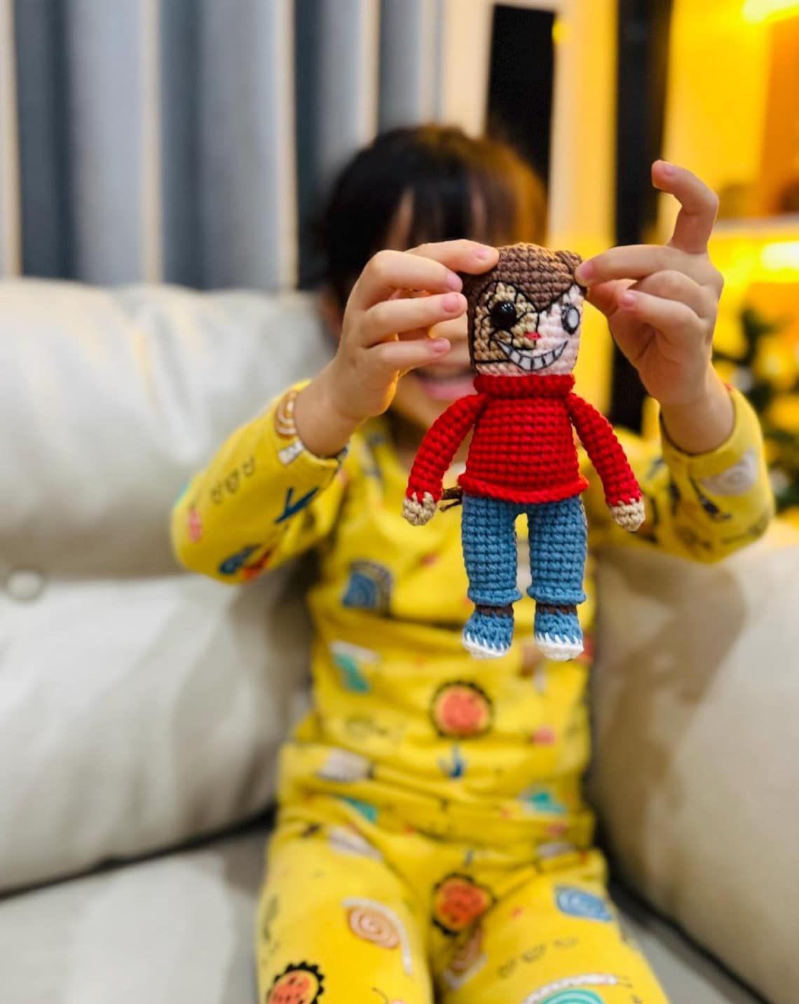 Handmade Crochet Twiddlefinger Inspired Bear | FNF Amigurumi Plush Doll ...