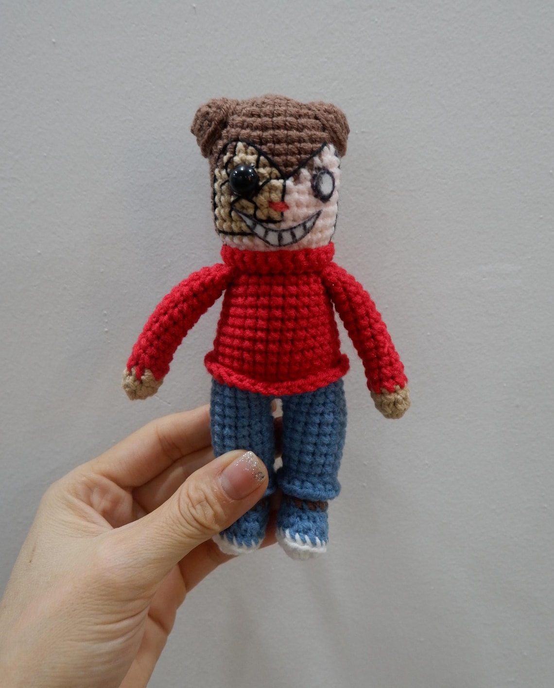 Handmade Crochet Twiddlefinger Inspired Bear | FNF Amigurumi Plush Doll ...