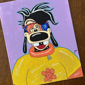 8x10 Max Goof as Powerline Acrylic Canvas Wall Art With Roxanne A Goofy ...