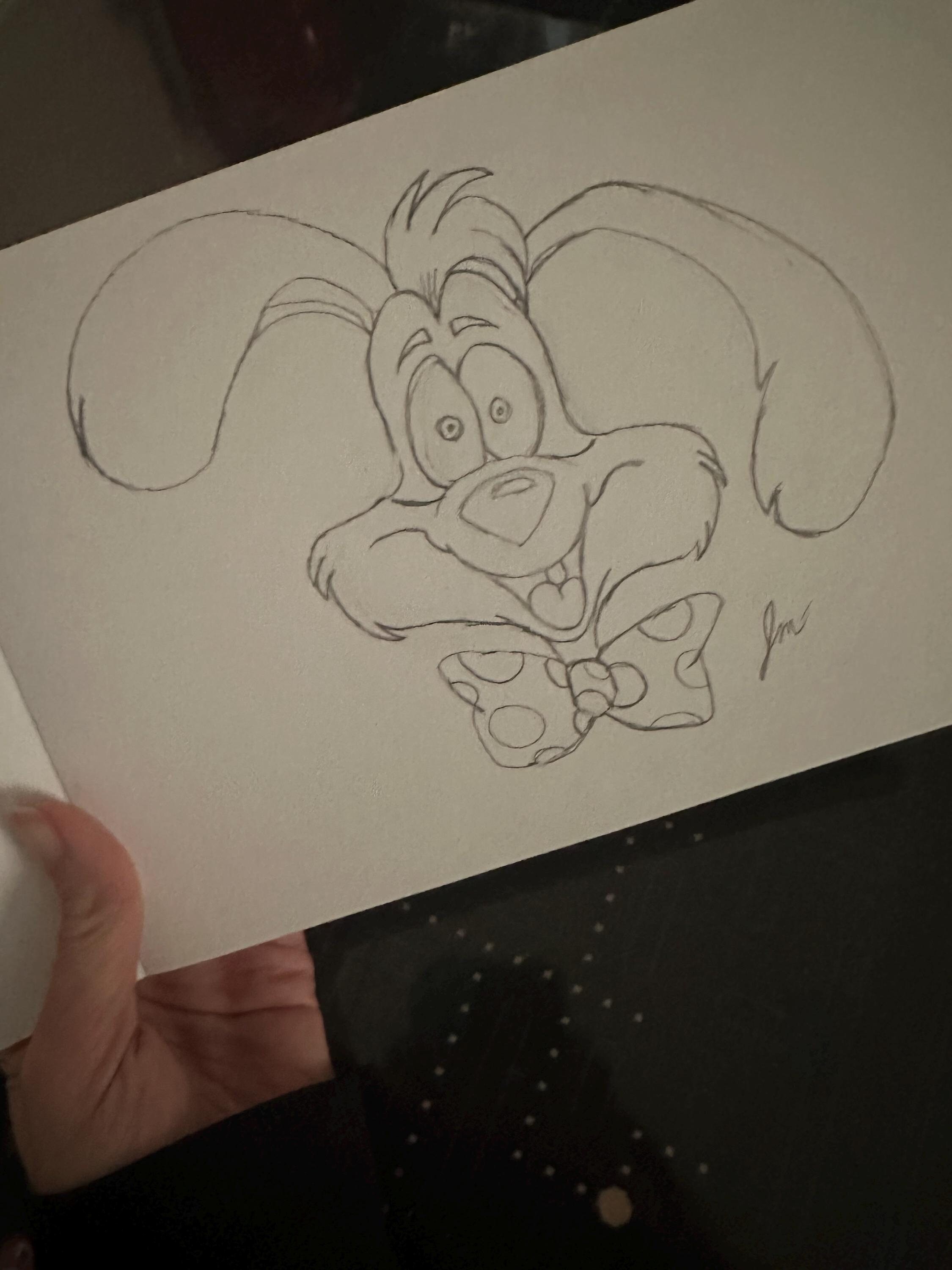 Who Framed Roger Rabbit Pencil Sketch Illustration Art Print BW - Etsy