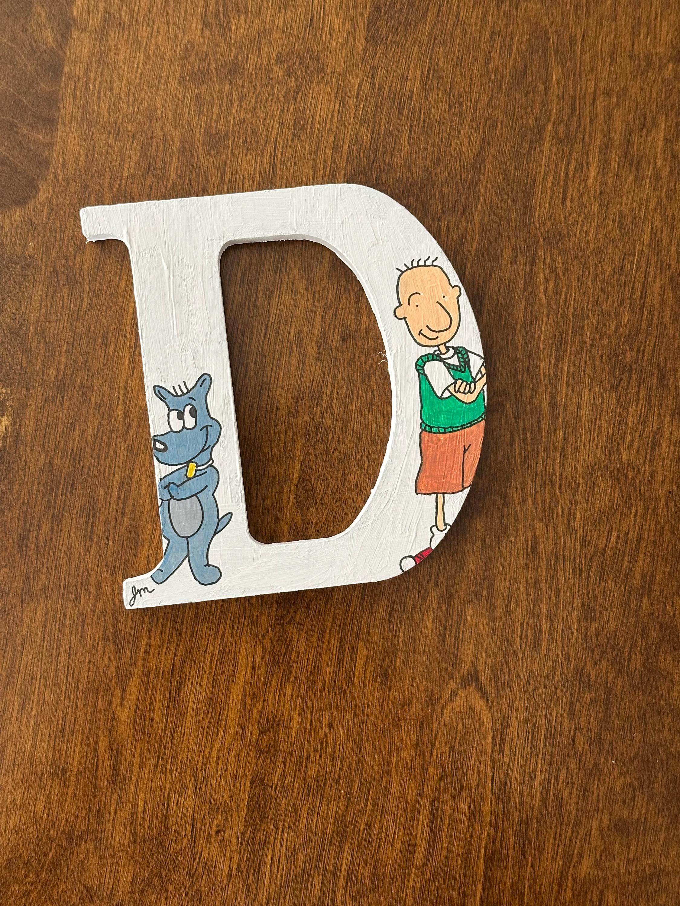 Doug and Pork Chop Letter D Art - Etsy