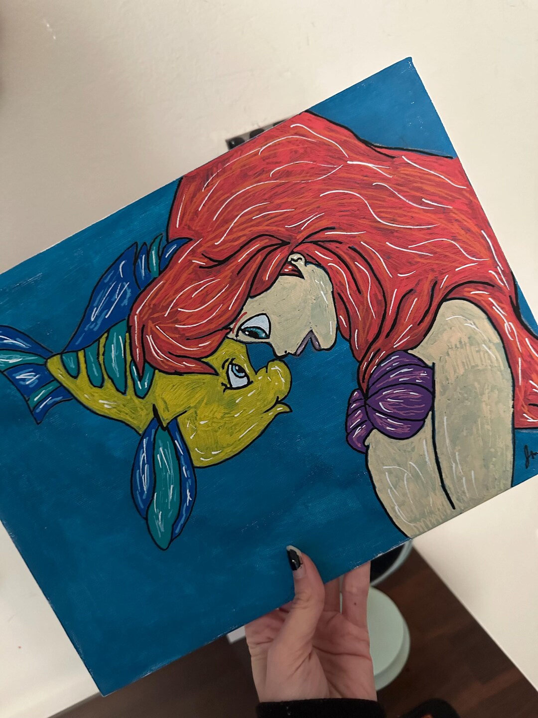 Disney Little Mermaid Ariel and Flounder Princess Villain Ursula ...