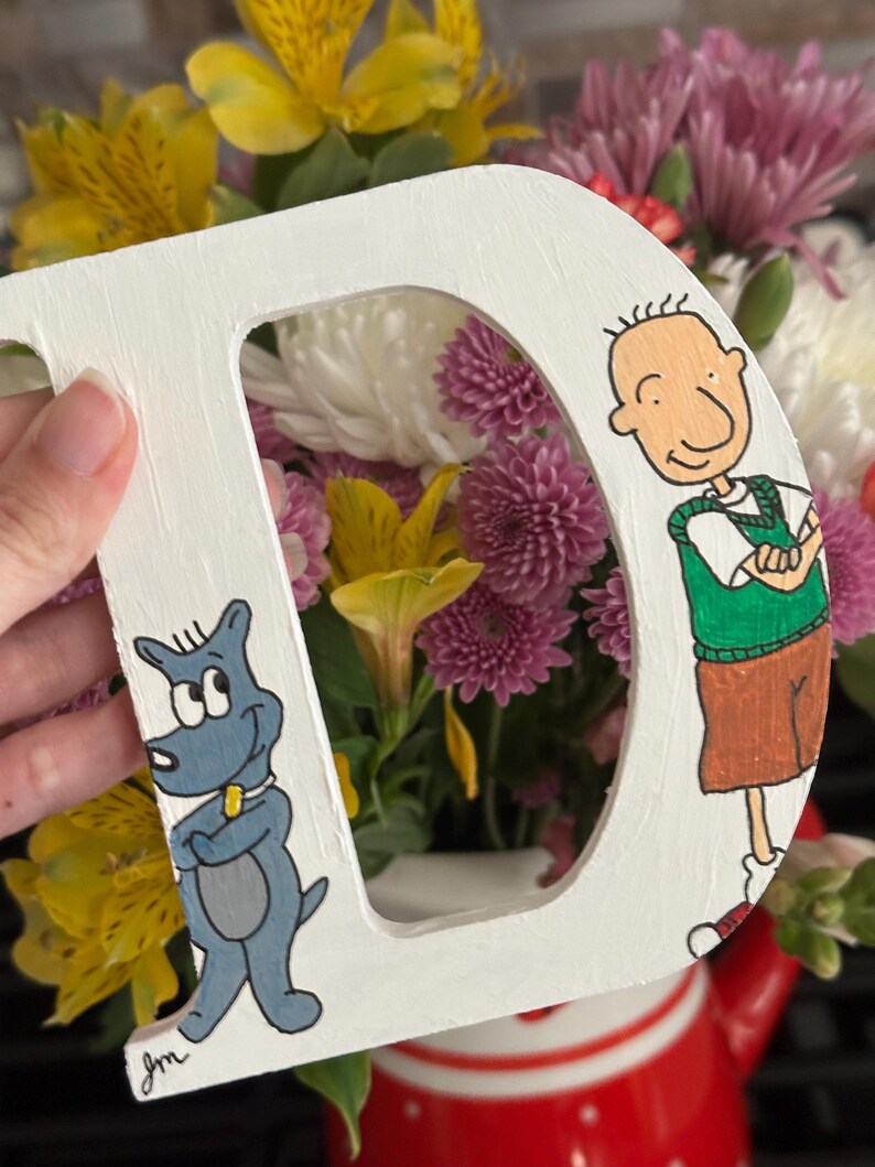 Doug and Pork Chop Letter D Art - Etsy