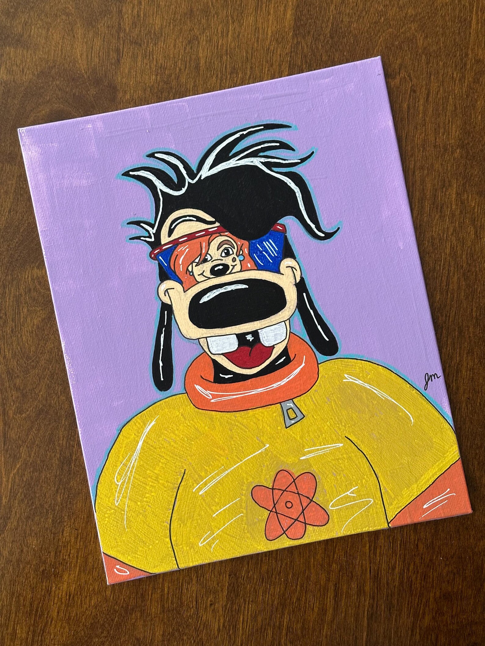 8x10 Max Goof as Powerline Acrylic Canvas Wall Art With Roxanne A Goofy ...