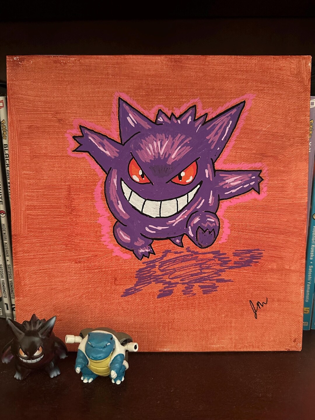 8x8 Gengar Ghost Pokemon Acrylic Canvas Wall Art Painting Gamer ...