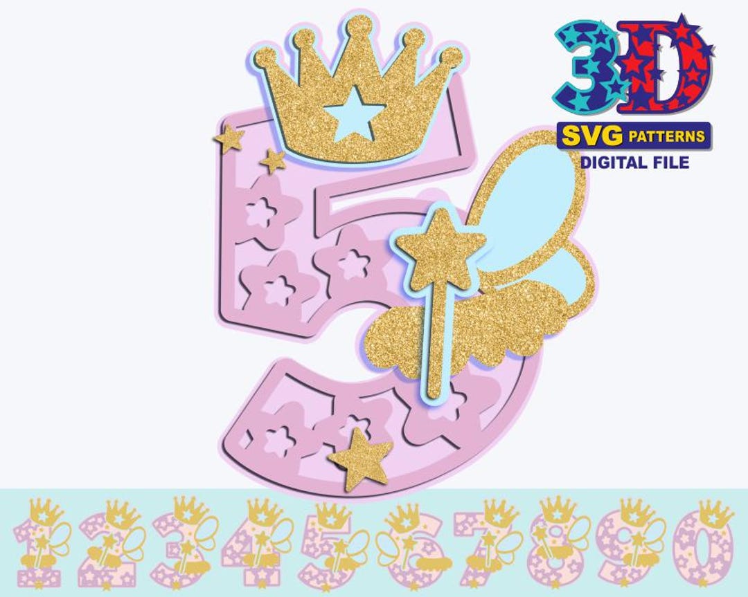 Fairy Birthday Party Numbers, Fairy Svg, Girl Birthday Party, Any Age ...