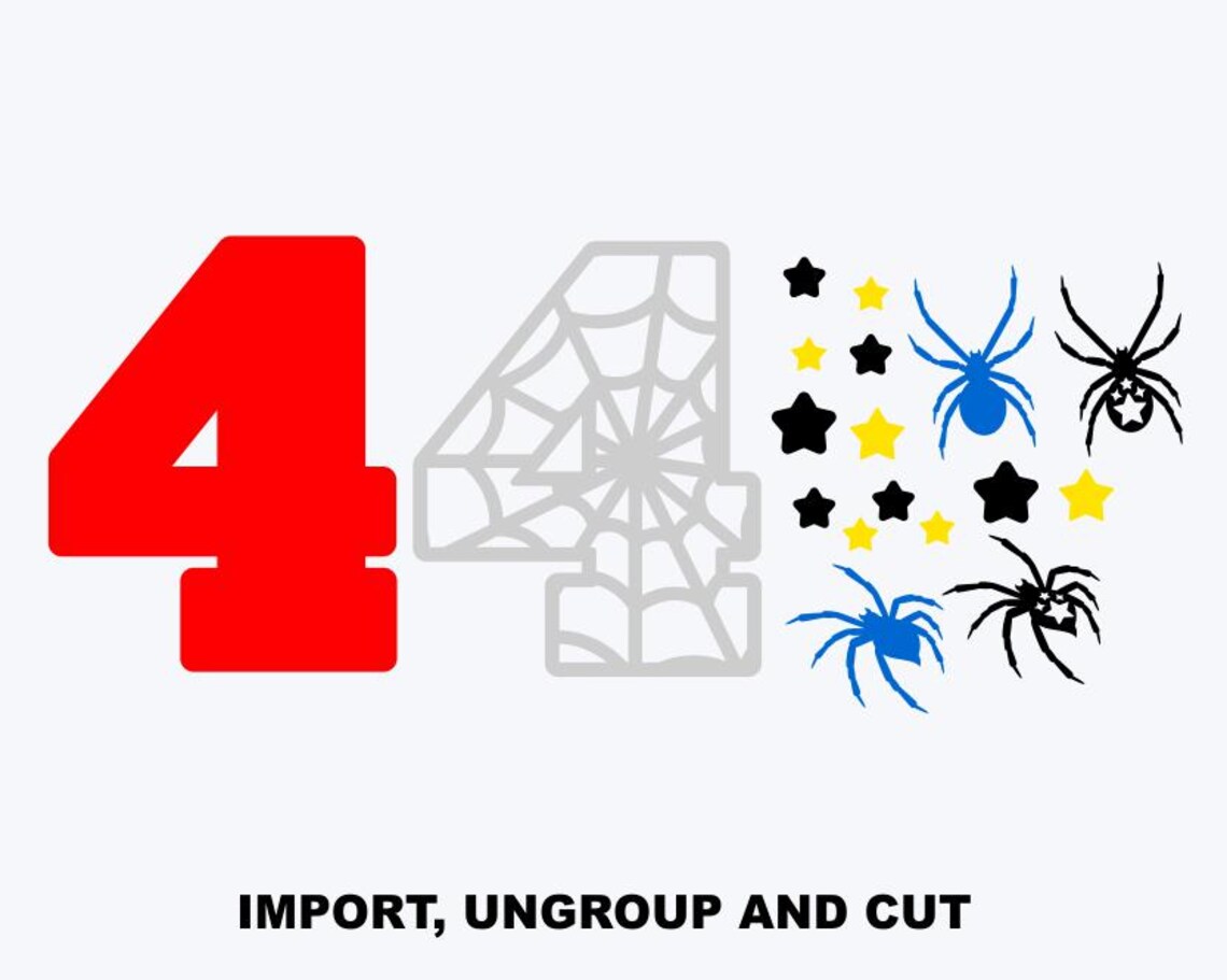 Spider Birthday Numbers SVG: DIY Party Decor (digital Download) - Etsy