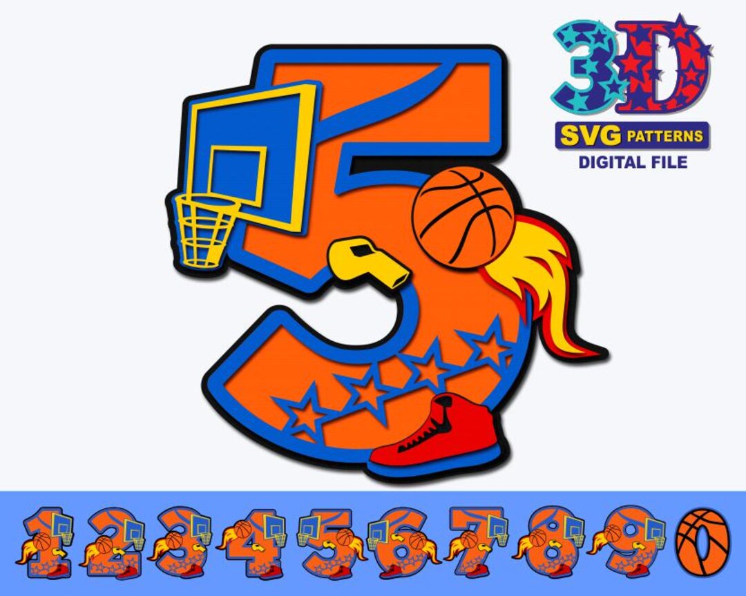 Basketball Birthday Numbers SVG: DIY Party Decor (digital Download) - Etsy