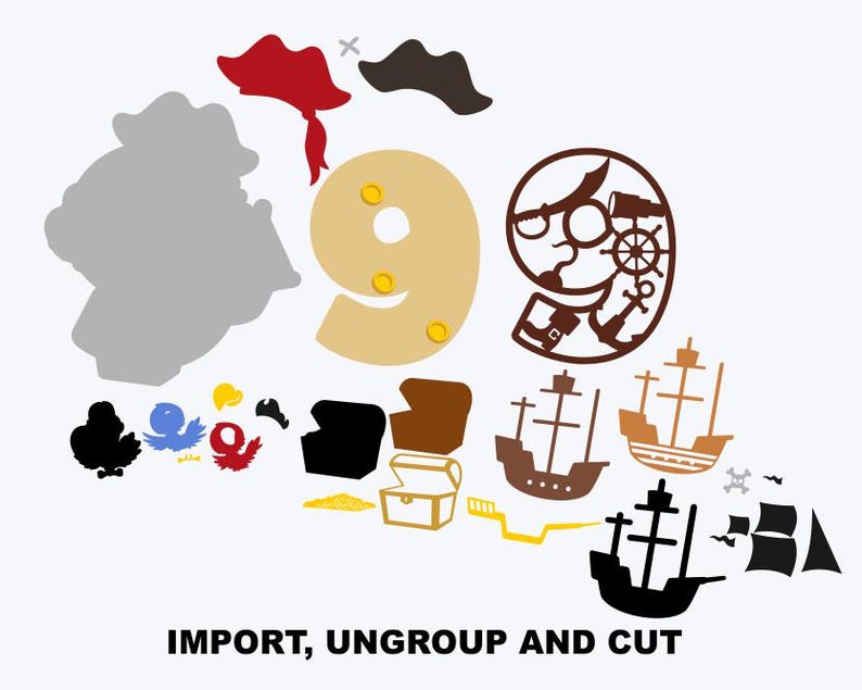 Pirate Birthday Numbers SVG: DIY Party Decor (digital Download) - Etsy