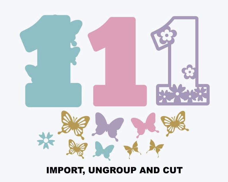 Butterfly Birthday Numbers SVG: DIY Party Decor (digital Download) - Etsy