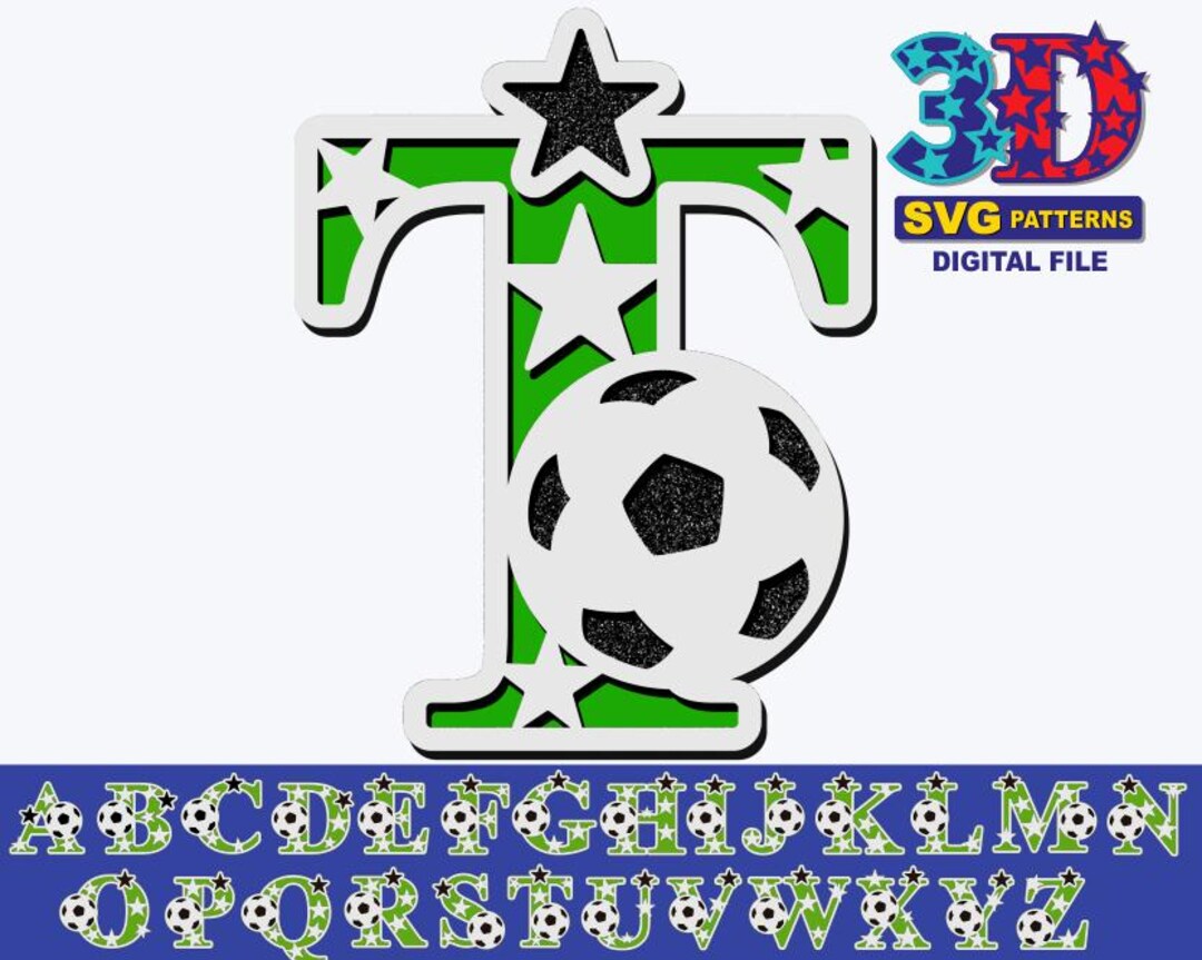 Soccer Alphabet SVG, Soccer Svg, Boy Birthday Party, Letters, DIY ...