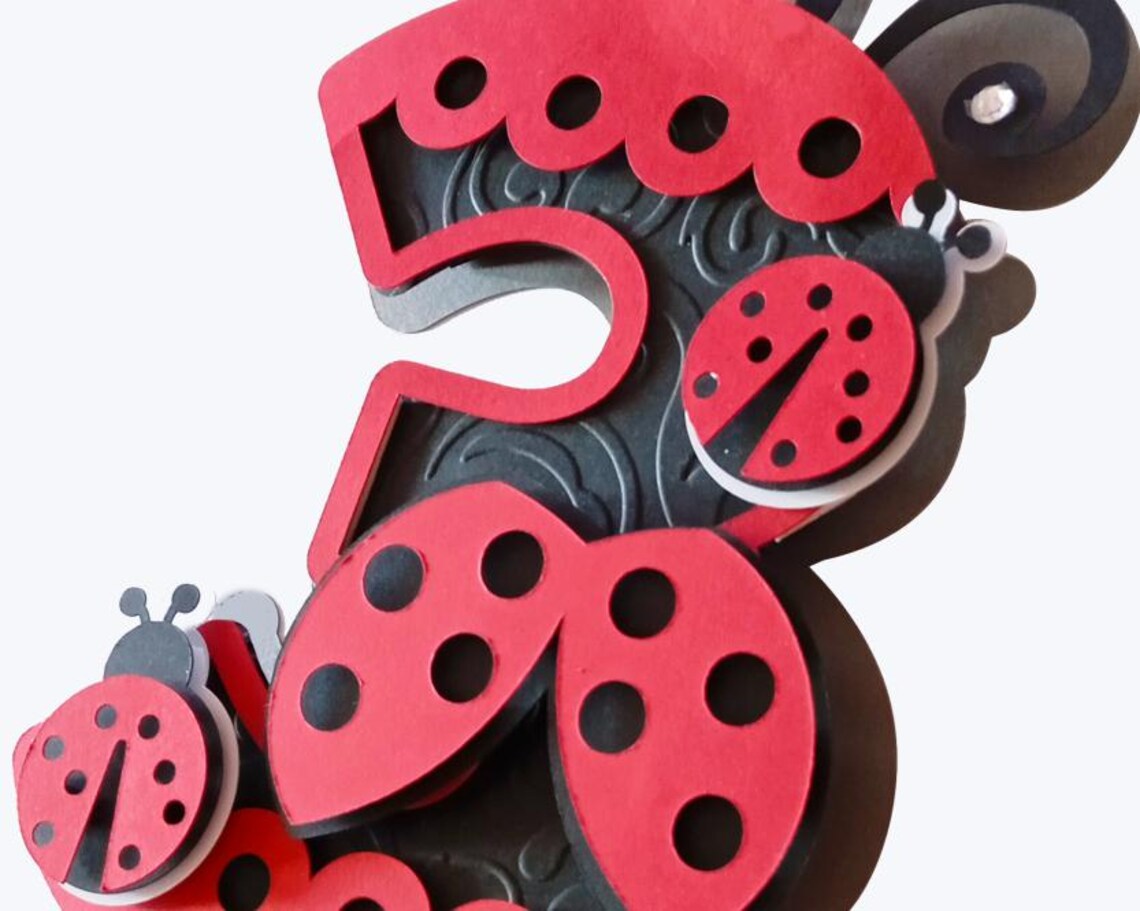 Ladybug Birthday Numbers SVG: Girl Party DIY (digital Download) - Etsy