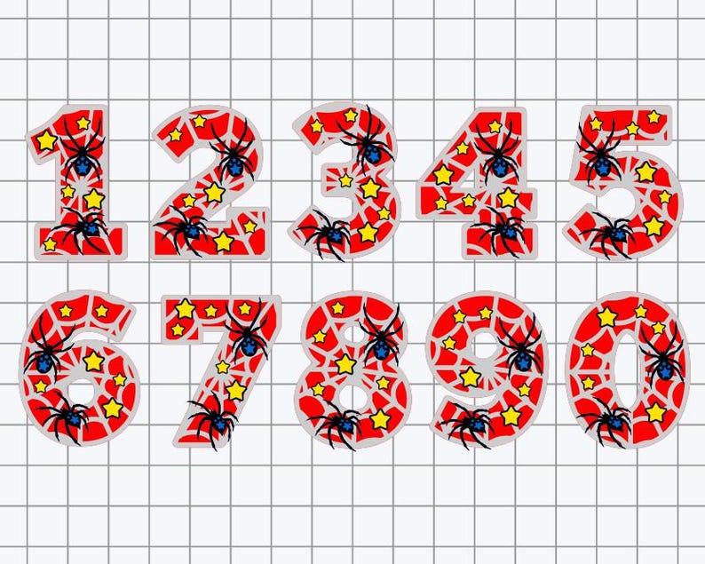 Spider Birthday Party Numbers, Spider Svg, Boy Birthday Party, Any Age ...