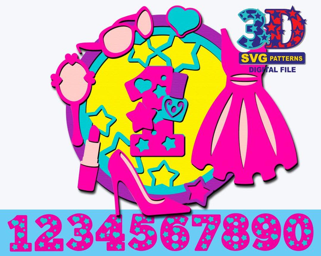 Pink Doll Birthday Cake Topper, Doll Svg, Girl Birthday Party, Any Age ...