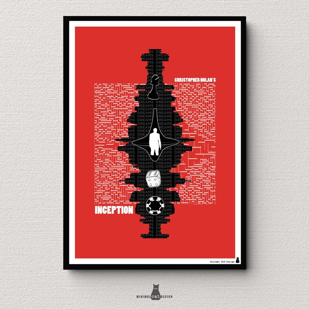 Inception Inspired Poster, Wall Art, Movie Poster Gift - Digital ...