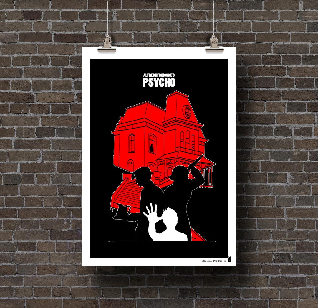 Psycho Minimalist Poster | Classic Thriller Inspired Art | Decor for ...