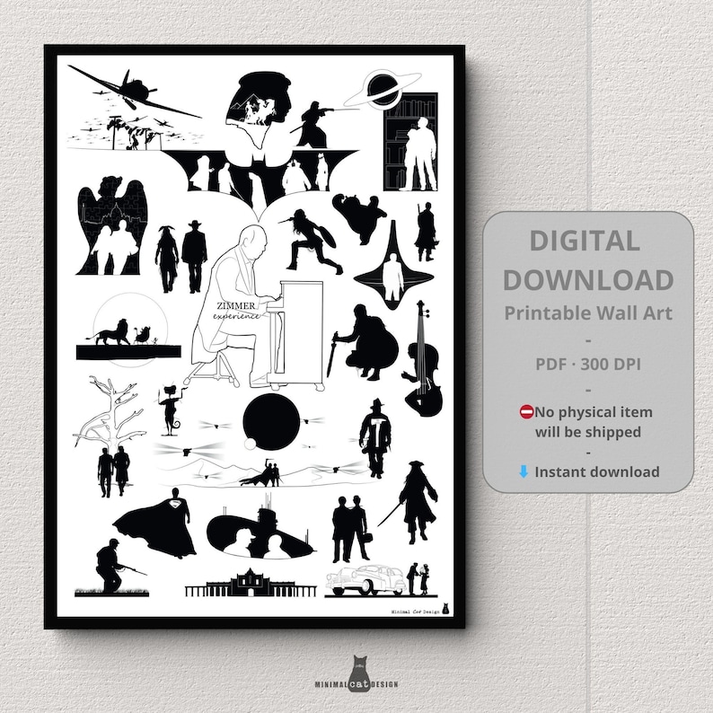Hans Zimmer Digital Poster, Film Score Wall Art, Instant Download - Etsy