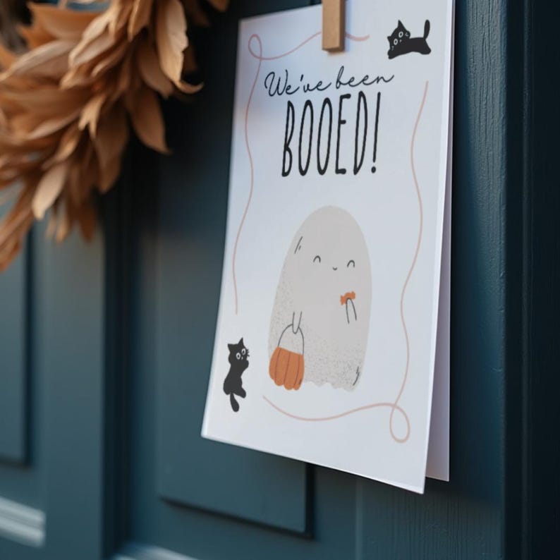 You've Been Booed Sign: Halloween Printable Kit (instant Download ...