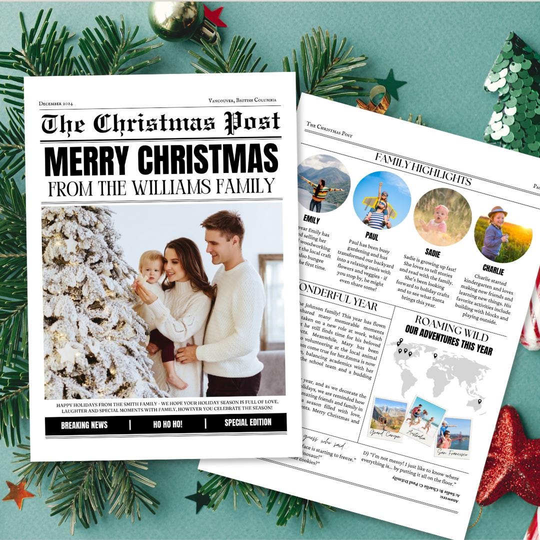 Editable Christmas Newsletter Template, What a Year Family Newsletter ...