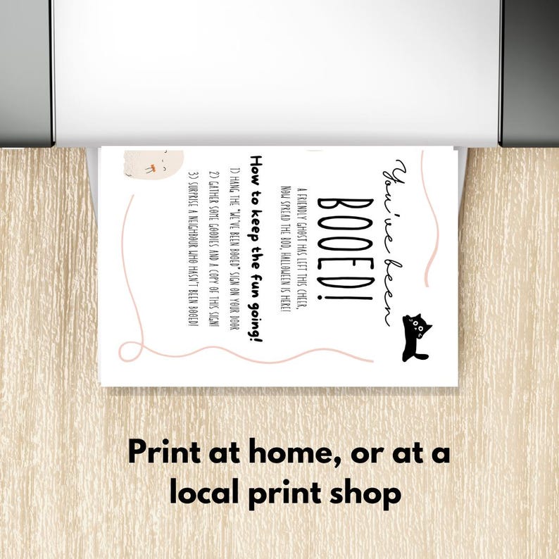 You've Been Booed Sign: Halloween Printable Kit (instant Download ...