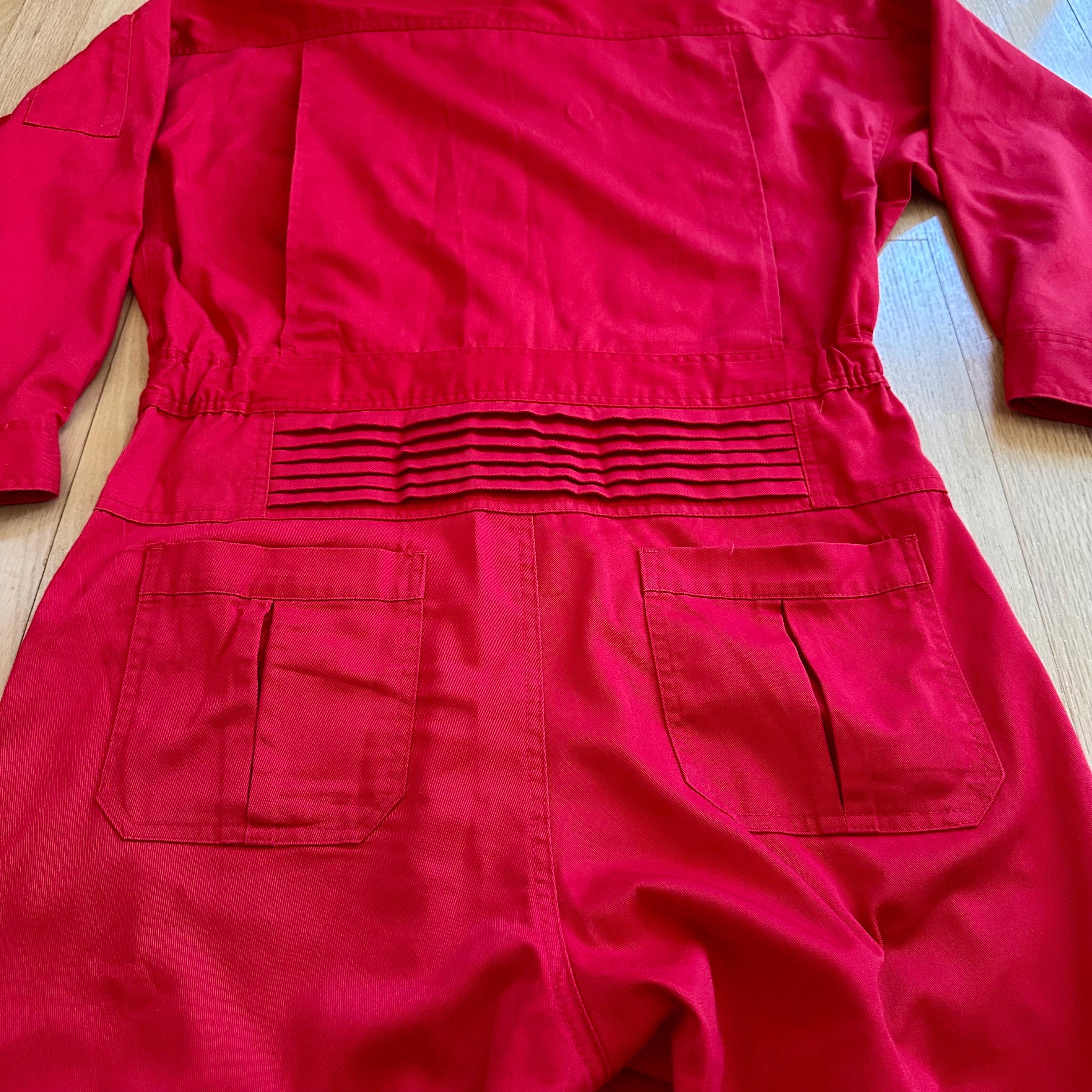 Aitoz - Vintage Japanese Red Mechanic Coverall Jumpsuit, Workwear - Etsy