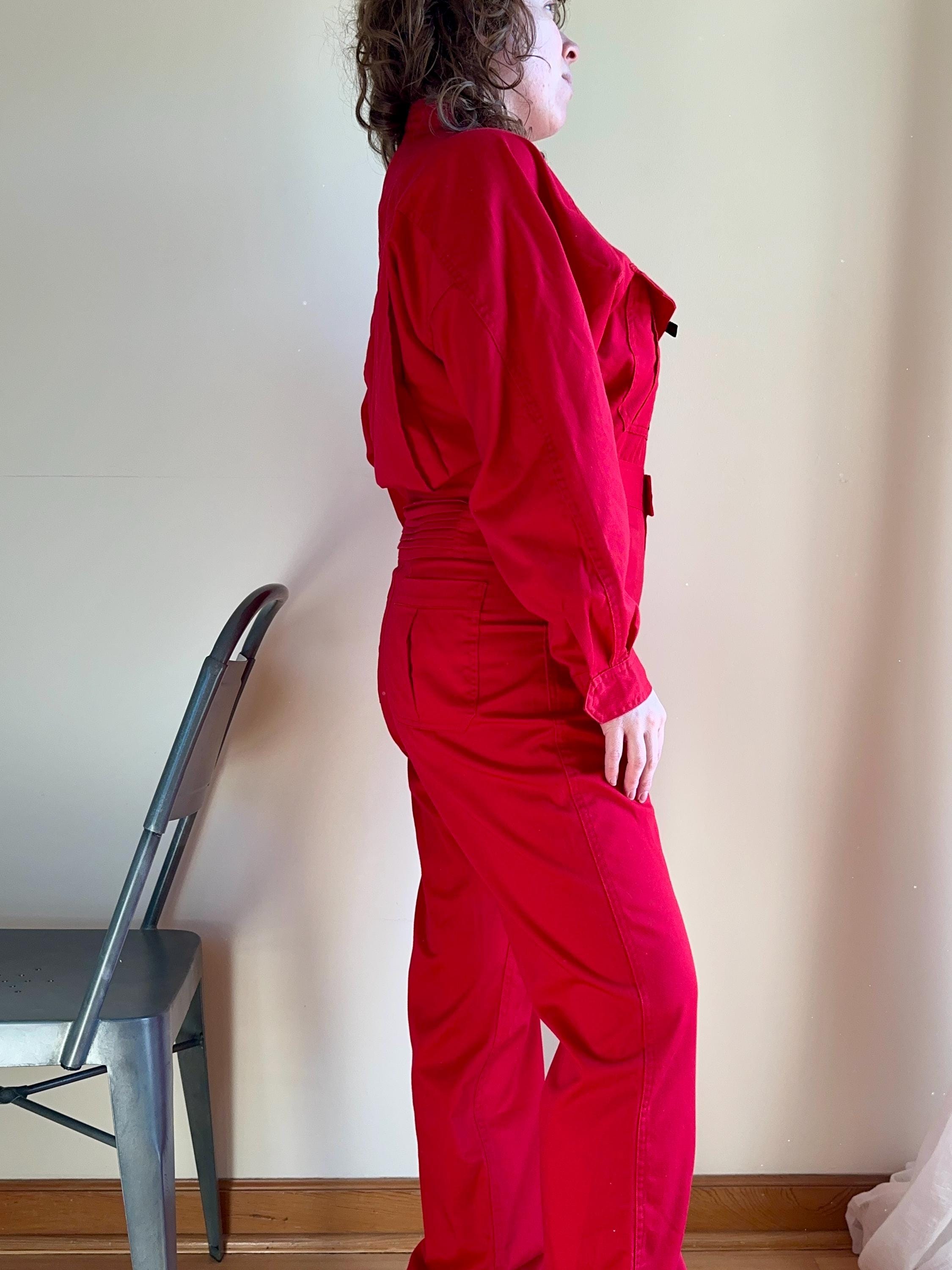 Aitoz - Vintage Japanese Red Mechanic Coverall Jumpsuit, Workwear - Etsy
