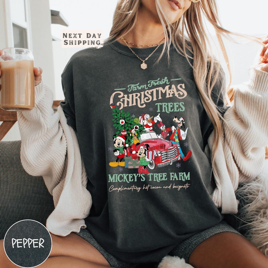Farm Fresh Mickey Retro Disney Family Shirt: Vintage Holiday Magic ...