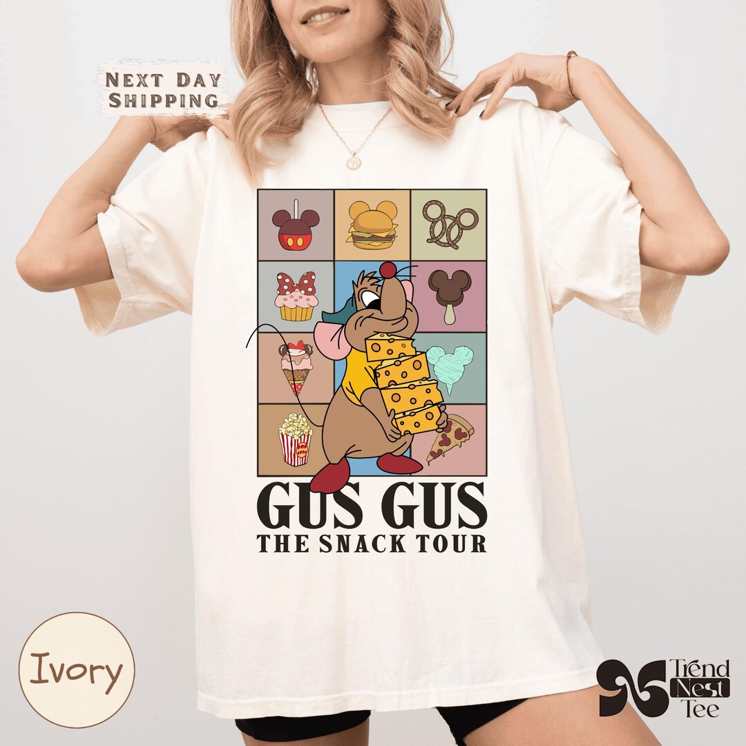 Gus Gus Cinderella Snack Tour Comfort Colors Shirt, Gus Gus Mouse Tee ...