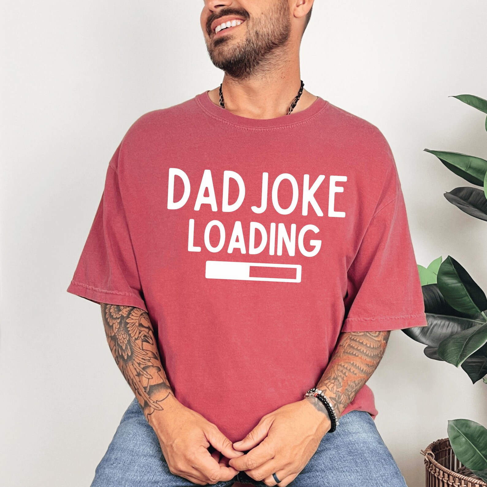 Dad Jokes Loading Shirt - Funny Fathers Tee - Comfort Colors Cotton ...