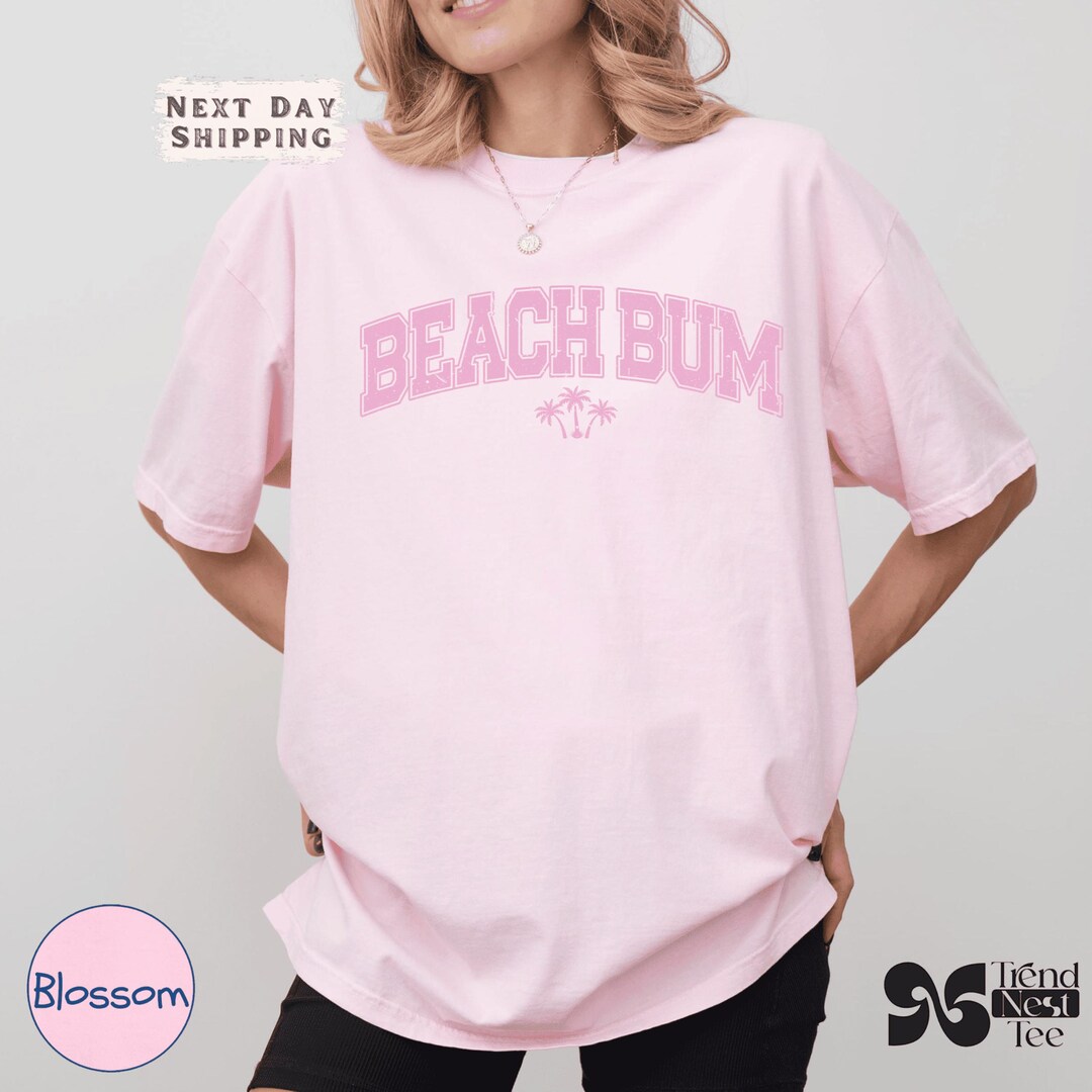 Beach Bum Shirt Retro Summer Tee: Soft Comfort Colors Fabric, Oversized ...
