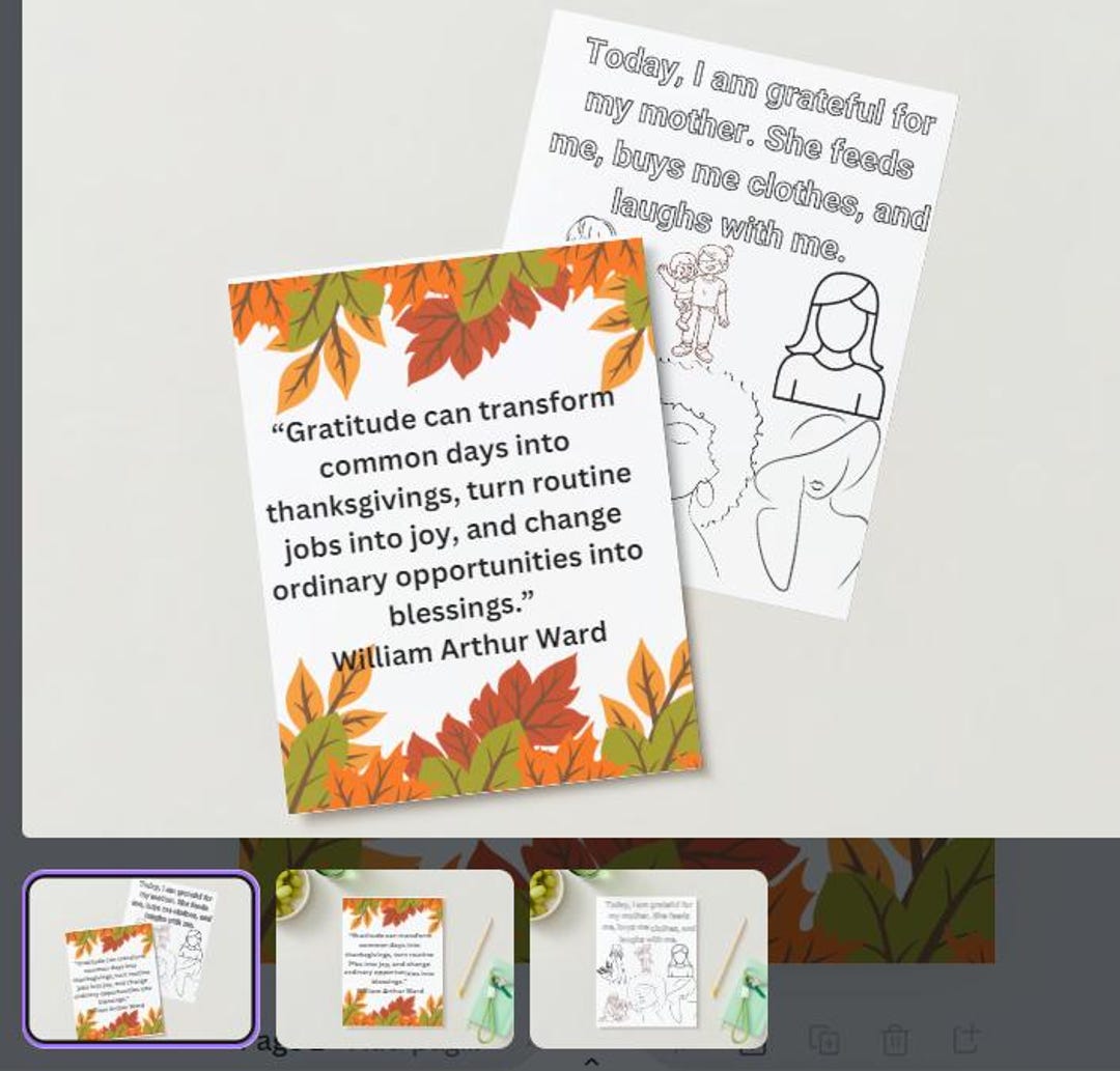 Fall Into Gratitude Digital Download Printable Coloring Pages for Kids ...