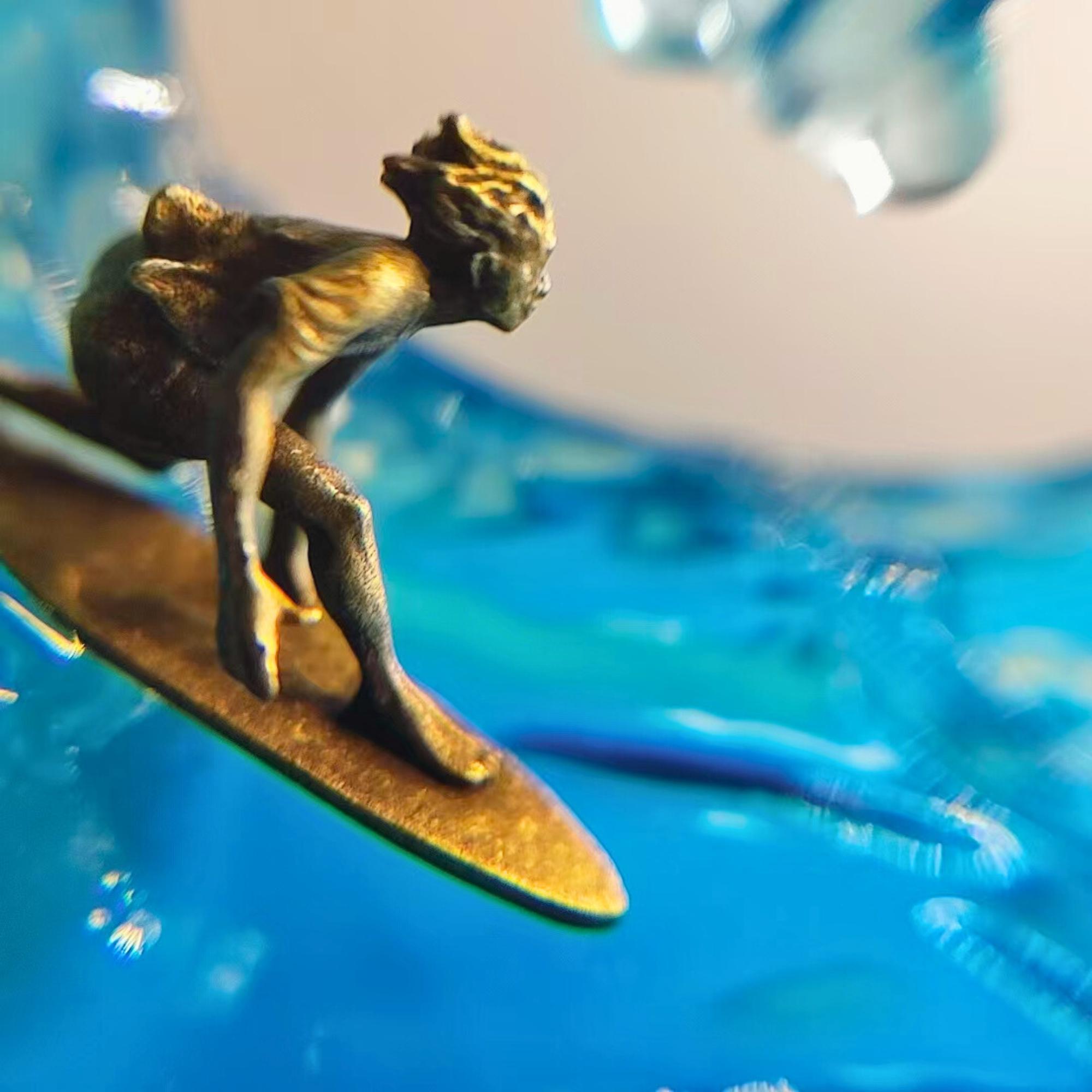 Surfer Resin Night Light-handmade Epoxy Resin Lamp-diorama Ocean Resin ...