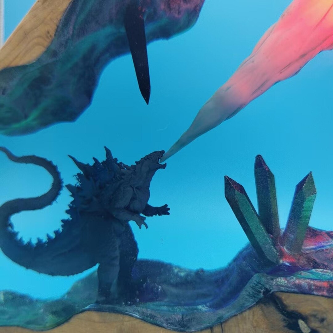 Monster Resin Lamp-monster Handmade Epoxy Lamp-unique Monster Gift for ...