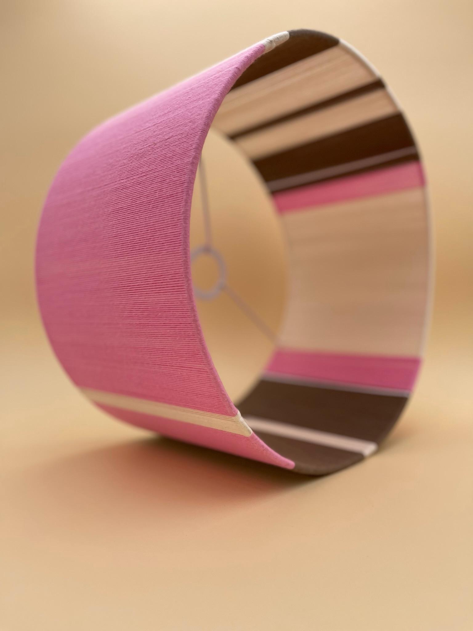 Handmade Cotton Lamp | Boho Retro | Rosewood Delight | Pink & Brown ...