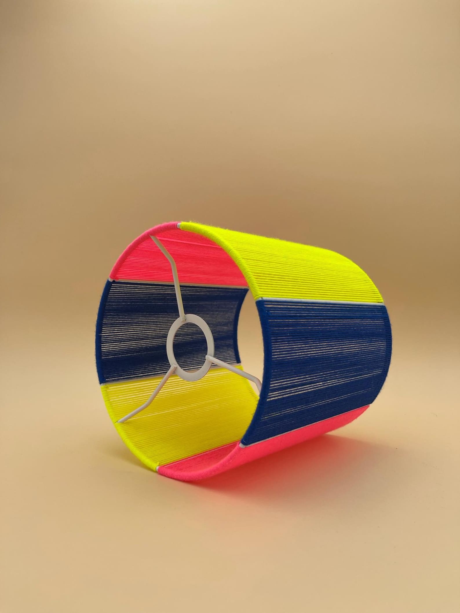 Handmade Neon Lamp | Cylinder Shade | Pop Art Memphis | Pink Yellow ...