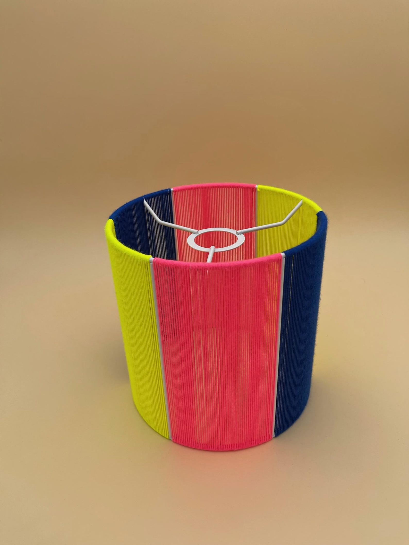 Handmade Neon Lamp | Cylinder Shade | Pop Art Memphis | Pink Yellow ...