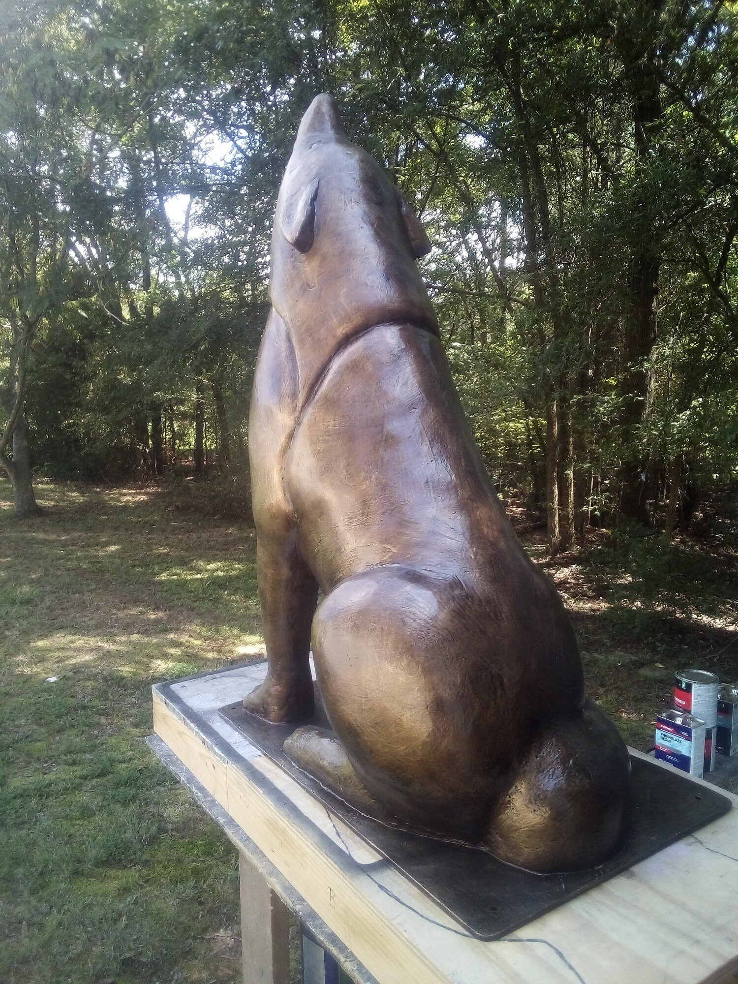 Life Size Howling Timber Wolf Statue - Etsy