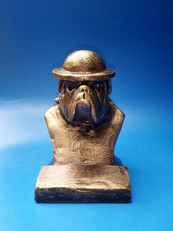 Bulldog Devil Dog Trophy W/ Battle Helmet W/ Personalization | Etsy