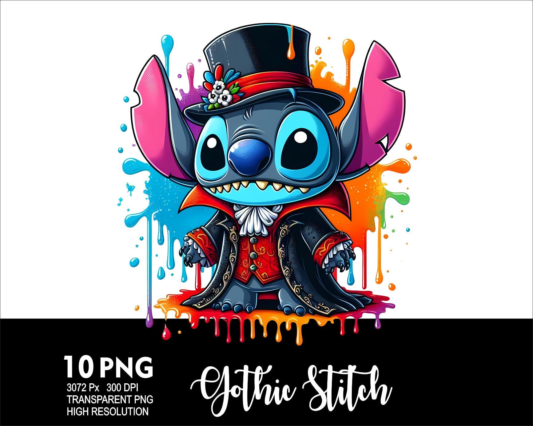 Gothic Stitch 10 PNG Design for Sublimation Png 300DPI High Resolution ...