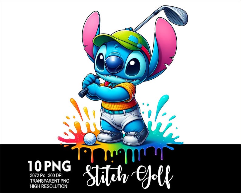 Golf Stitch 10 PNG Design for Sublimation Png 300DPI High Resolution ...