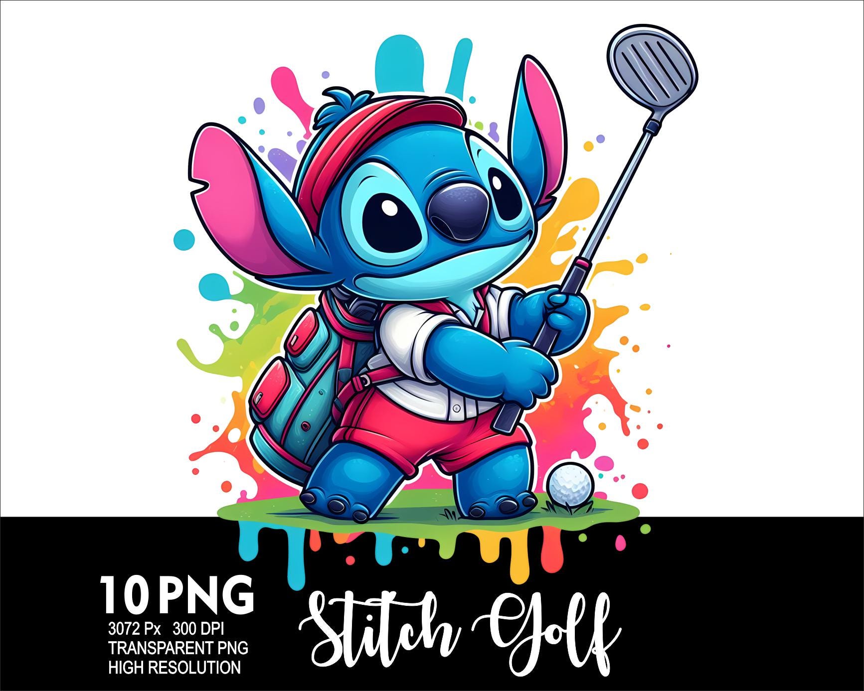 Golf Stitch 10 PNG Design for Sublimation Png 300DPI High Resolution ...