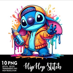 Hiphop Stitch 10 PNG Design for Sublimation Png 300DPI High Resolution ...