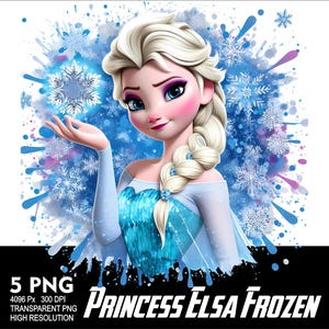Princess Elsa Frozen 5 PNG Design Sublimation Png 300DPI High ...