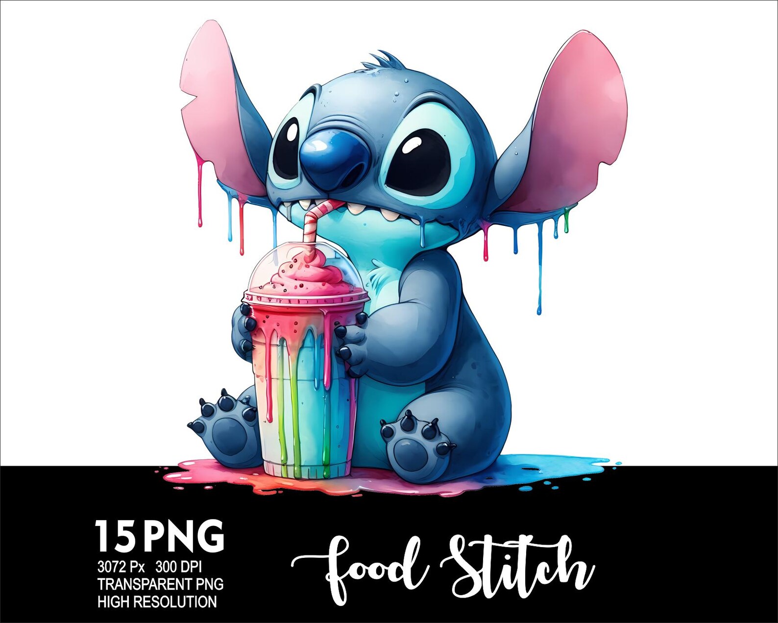 Stitch Food 15 PNG Design for Sublimation Png 300DPI High Resolution ...