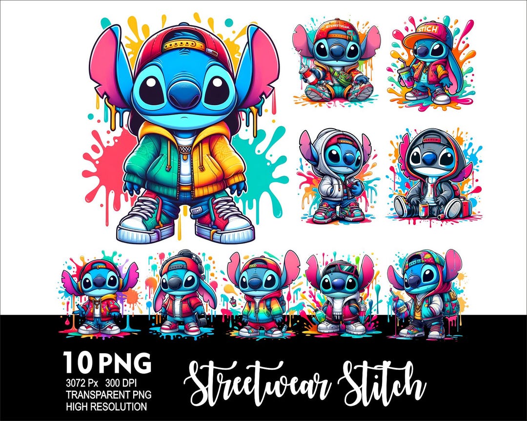 Streetwear Stitch 10 PNG Design for Sublimation Png 300DPI High ...
