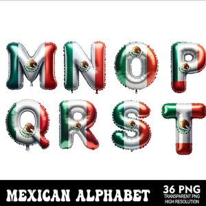 Mexican Flag Alphabet PNG Letters Design Mexican Flag Letters Png Party ...