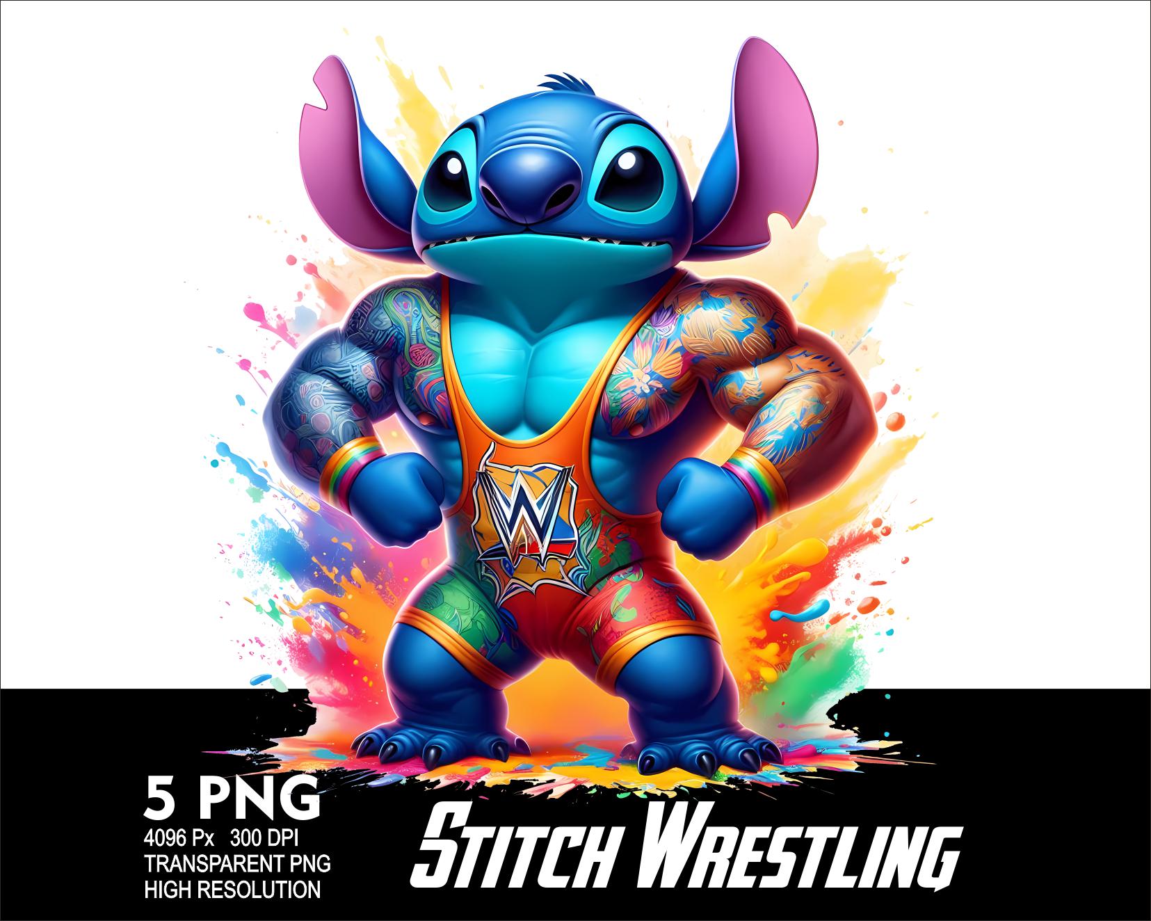Stitch Wrestling 5 PNG Design for Sublimation Png 300DPI High ...